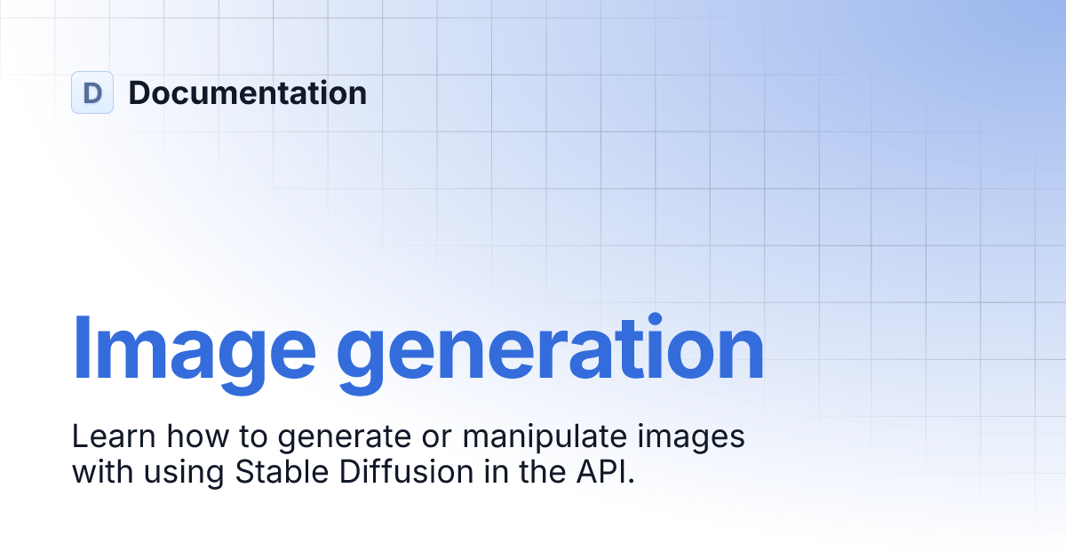 Image generation | Documentation